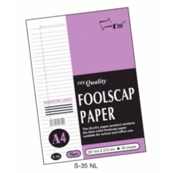 Uni S-35 FoolScap Paper 70gsm 50sheet | Lazada