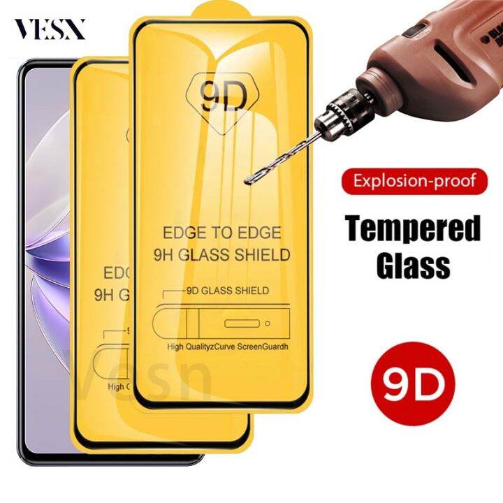 9D Full Tempered Glass Screen Protector For VIVO V27E V25 V25E V23 V23E V21 V21E V20 SE V17 V15 ...