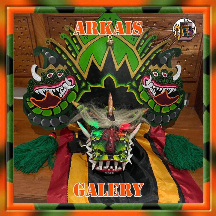 Barongan Devil Mata Menyala Ada Lampunya Bahan Full Kayu Caplokan Devil ...