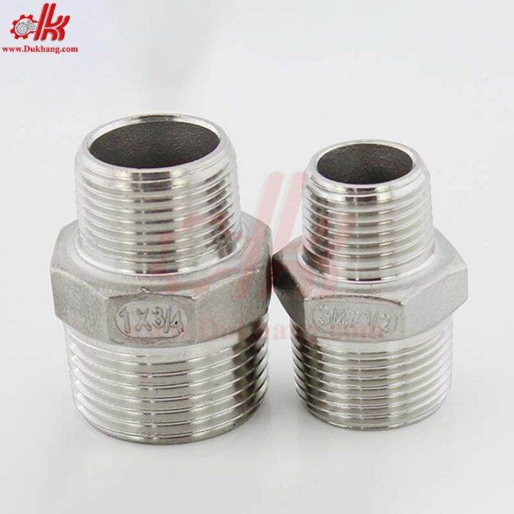 Nối giảm 2 đầu ren ngoài inox - Kép giảm inox 304 | Lazada.vn