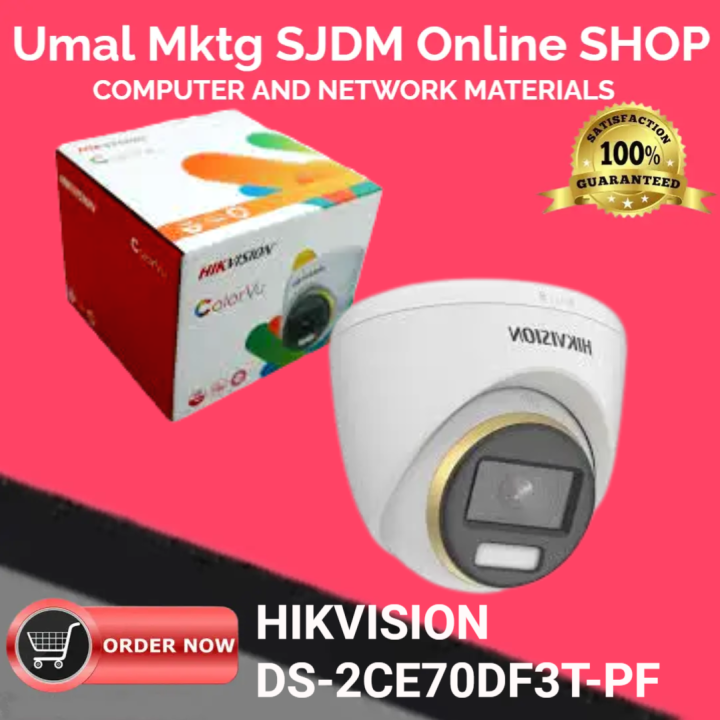 HIKVISION DS-2CE70DF3T-PF ColorVU 2MP 4in1 Indoor Fixed Dome/Turret ...