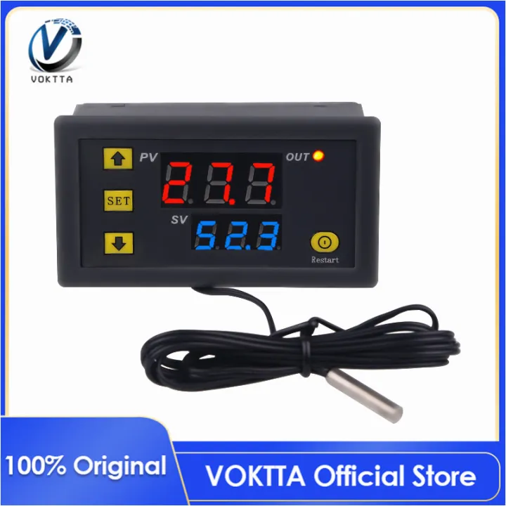 Original VOKTTA W3230 Mini Digital Temperature Controller 12V 24V 220V Thermostat Regulator ...