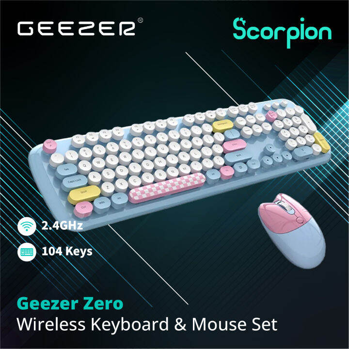 Geezer Zero 2 4g Wireless Keyboard And Mouse Set Lazada