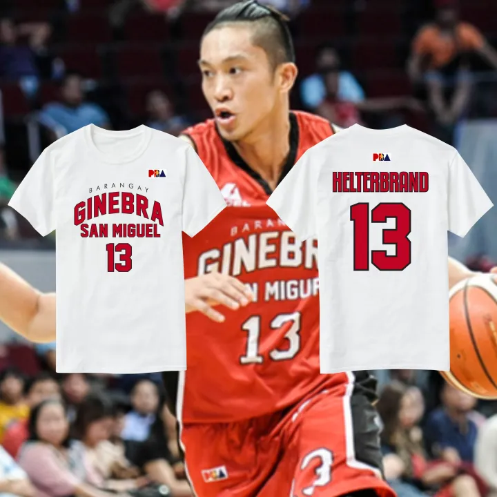 PBA T-Shirt Jersey - Jayjay Helterbrand - Barangay Ginebra | Lazada PH