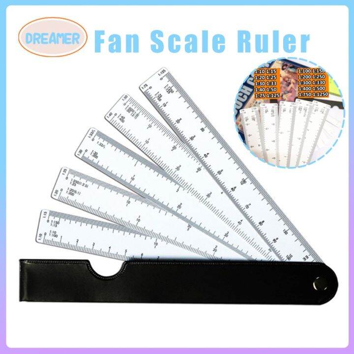 Fan Shape Architects Scale Ruler Multi Ratio Measure Scale Butterfly ...
