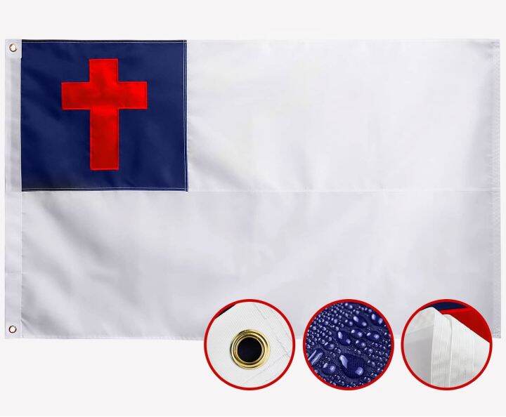 Christian Flag 3*5ft Religious Flags Polyester 90x150cm Banners outdoor ...