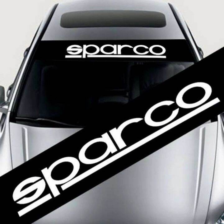 Stiker Mobil Kaca Depan Tulisan SPARCO With Background Hitam | Lazada Indonesia