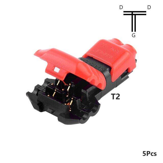 5PCS I T Tap Connector Quick Electrical Cable Connector Snap Splice ...