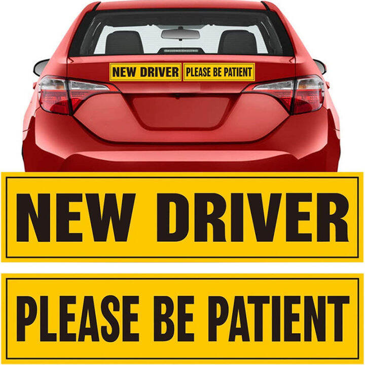 TEHE Warning Car Sticker Creative New Driver Please Be Patient Decal ...