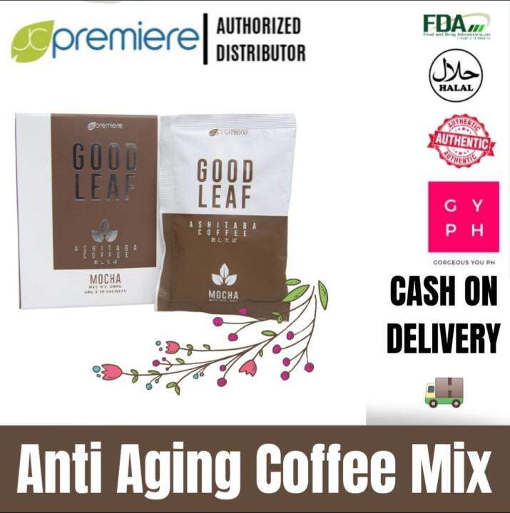 JC Premiere Good Leaf Ashitaba Anti- Aging Coffee Mix Mocha (10 Sachets ...