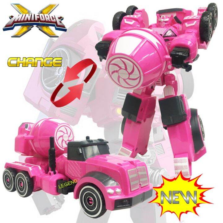 MiniForce X Penta Season 2 Toys Robot Pink Lucy Deformation Car Toy ...