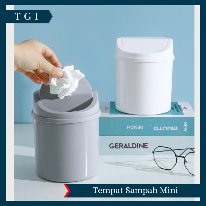 TONG SAMPAH MEJA MINI TEMPAT SAMPAH MINI ESTETIK TRASH BIN | Lazada ...
