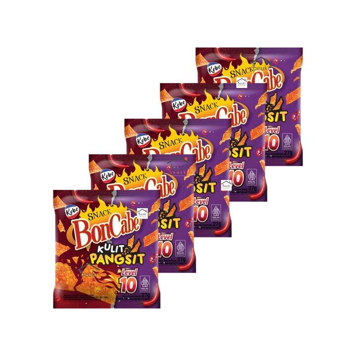 5PCS Bon Cabe Keripik Kulit Pangsit Level 10 Pedas Nagih | Lazada Indonesia
