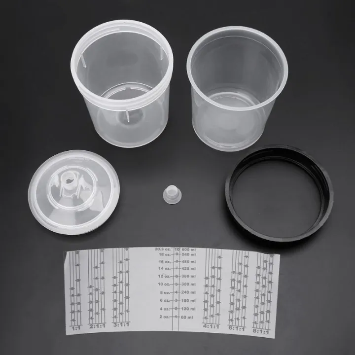 Paint Mixing Cup PPS Type H/O Quick Cup Hard Cup Inner Cup Lids 600ml ...