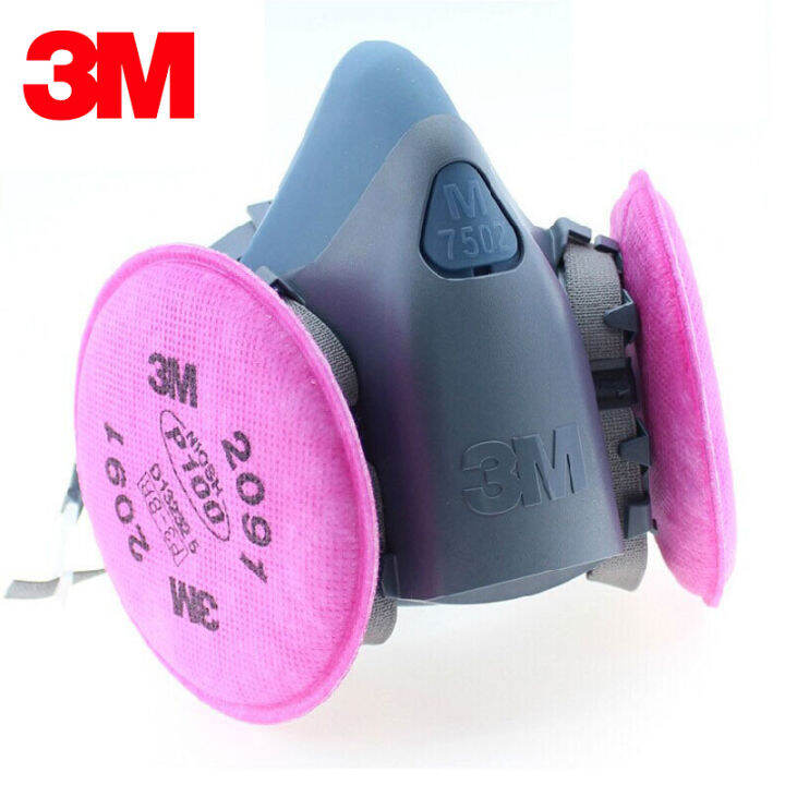 3M dust mask mask 7502+2091CN suit protective mask for industrial dust ...