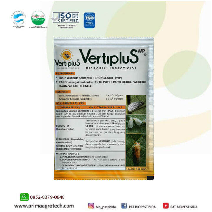 VERTIPLUS - Insektisida Biologi by Prima Agro Tech | Lazada Indonesia
