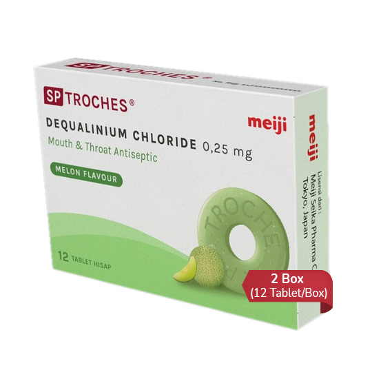 SP Troches Meiji Rasa Melon 12 Tablet - Untuk infeksi bakteri dan jamur ...