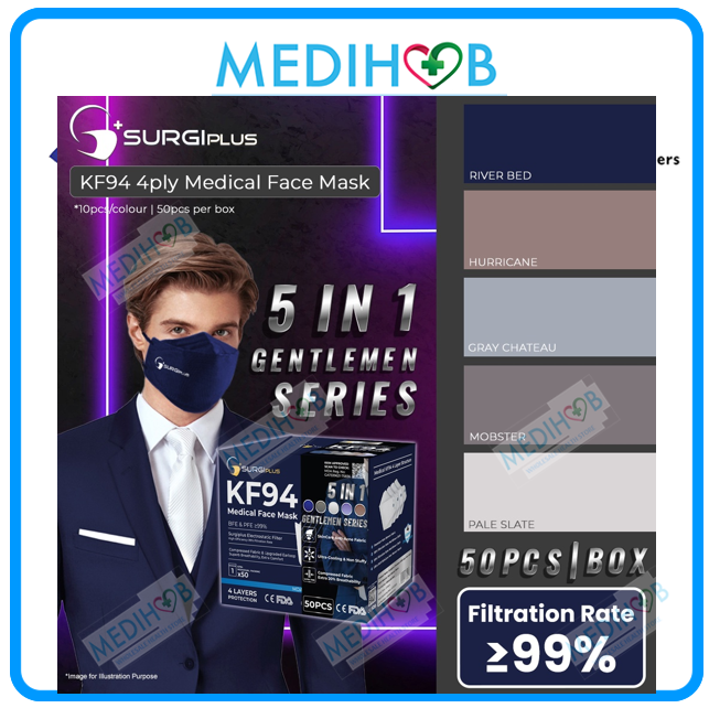 【SurgiPlus】Gentlemen Series KF94 4ply Medical Face Mask – 【Individual ...