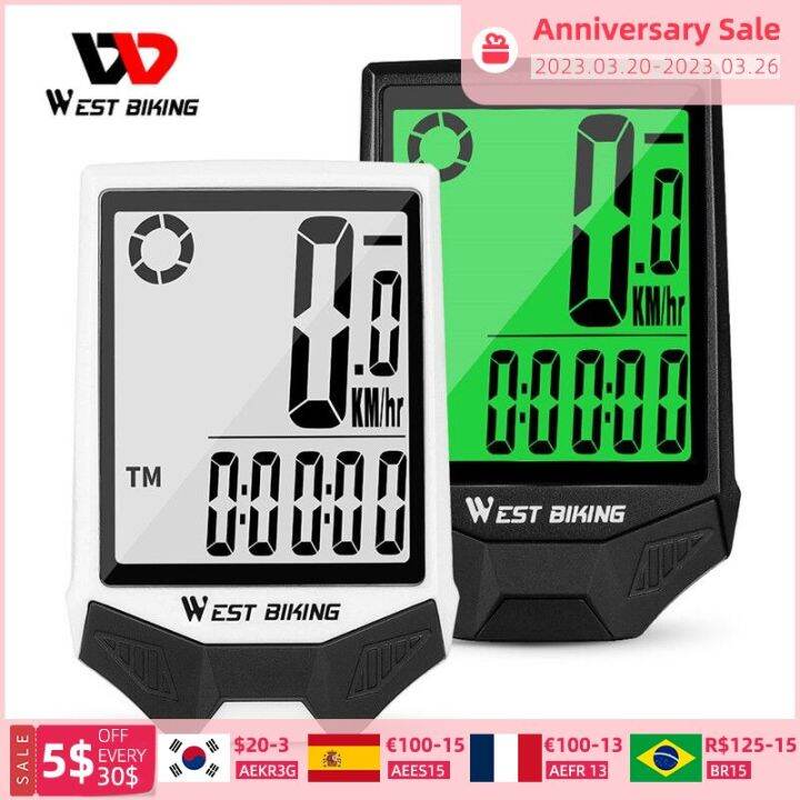 WEST BIKING Waterproof Wireless Bicycle Computer MTB Road Bike ...