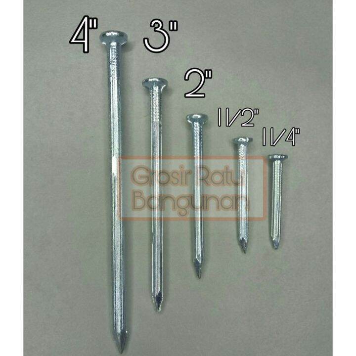 Paku Beton / Paku Tembok 1" 2" 3" 4" 5" SUPER BAJA KUAT UK LENGKAP ...