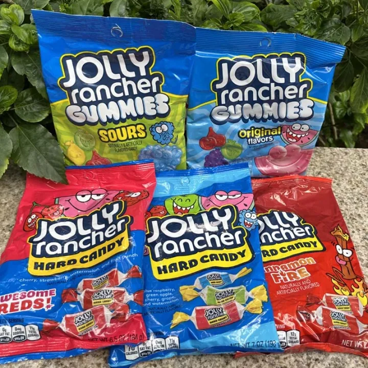 Jolly rancher candy gummies animal type mixed sour cinnamon flavor hard ...