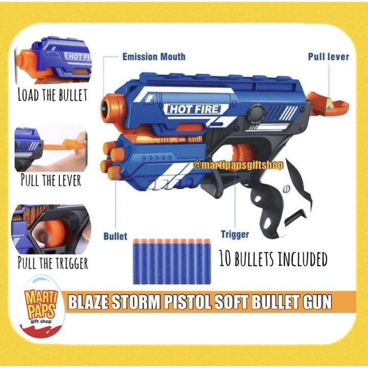 BLAZE STORM PISTOL NERF TOY GUN LONG RANGE♥ | Lazada PH