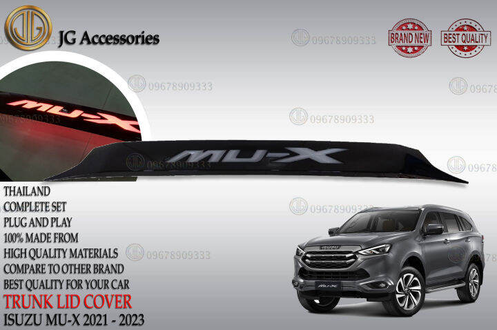ISUZU MUX / MU-X 2021 2022 2023 TRUNK LID COVER WITH LED BLACK / DUAL DISPLATE WHITE [REVERSE ...