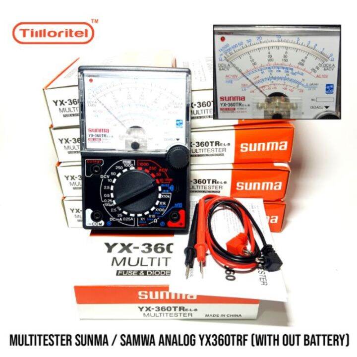 MULTITESTER AVOMETER ANALOG SANWA YX360TRF WITH OUT BATTERY OC | Lazada ...