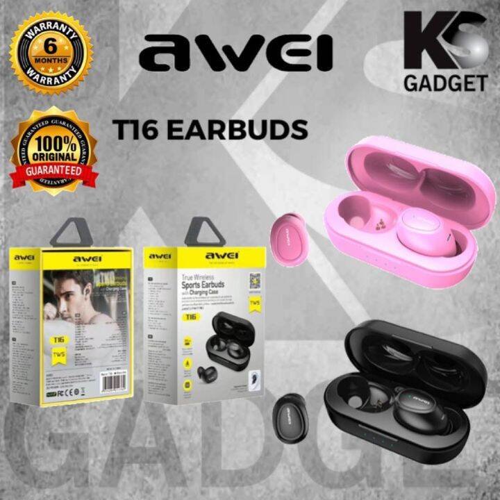 AWEI TWS T16 Wireless Earphone With Bluetooth 5.0 Headset Earphone True ...
