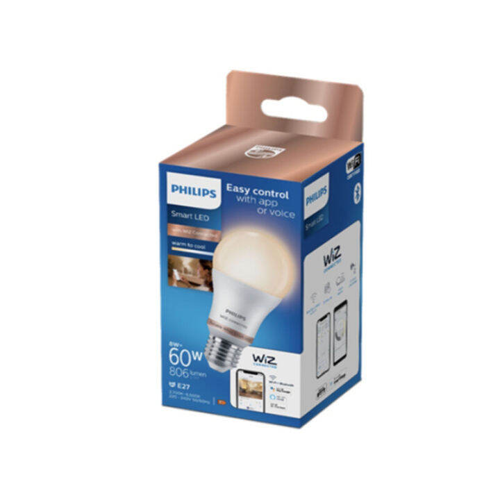 [หลอดไฟเปลี่ยนสีอัจฉริยะ] Philips WiZ Smart Bulb Tunable White 8W ...
