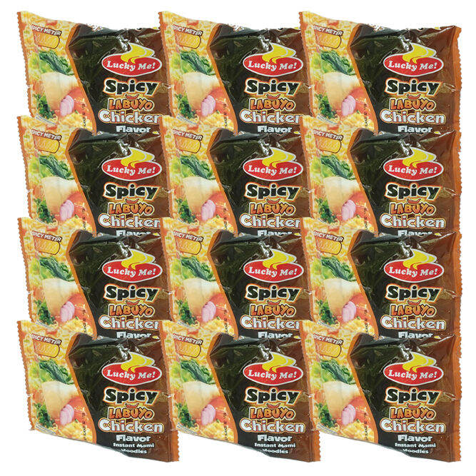 Lucky Me Instant Mami Spicy Labuyo Chicken Flavor, 50g x 12pcs. | Lazada PH