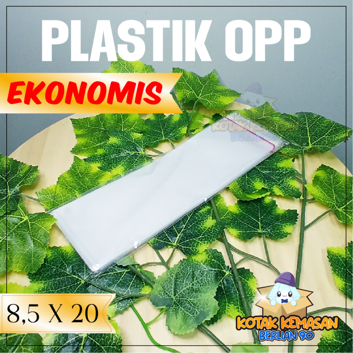 Plastik opp 8.5 x 20/Kantong Plastik OPP Ekonomis Seal lem perekat 8.5 x 20 Isi 100 lembar ...