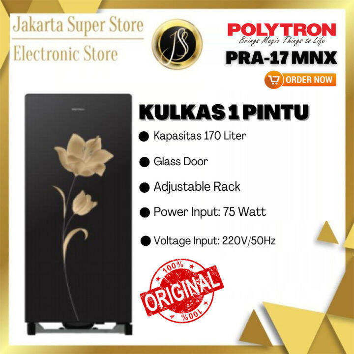 KULKAS POLYTRON PRA-17 MNX KAPASITAS 170 LITER 1 PINTU | Lazada Indonesia