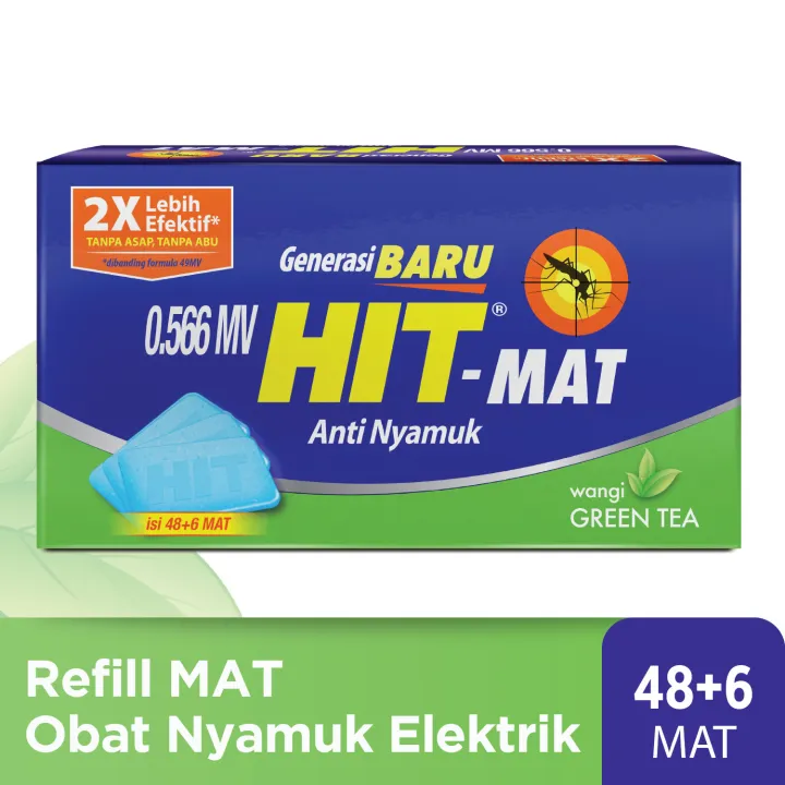 HIT MAT Refill GREEN TEA 48+6S -Isi Ulang (Refill) Obat Nyamuk Elektrik ...