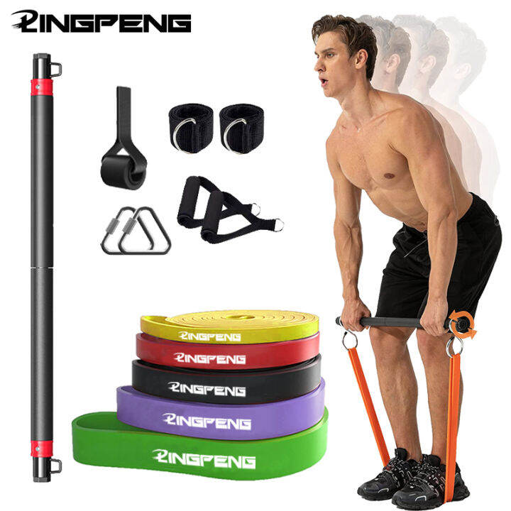 Resistance Bands Bar Set Portable Home Gym Equipment for Adults ...