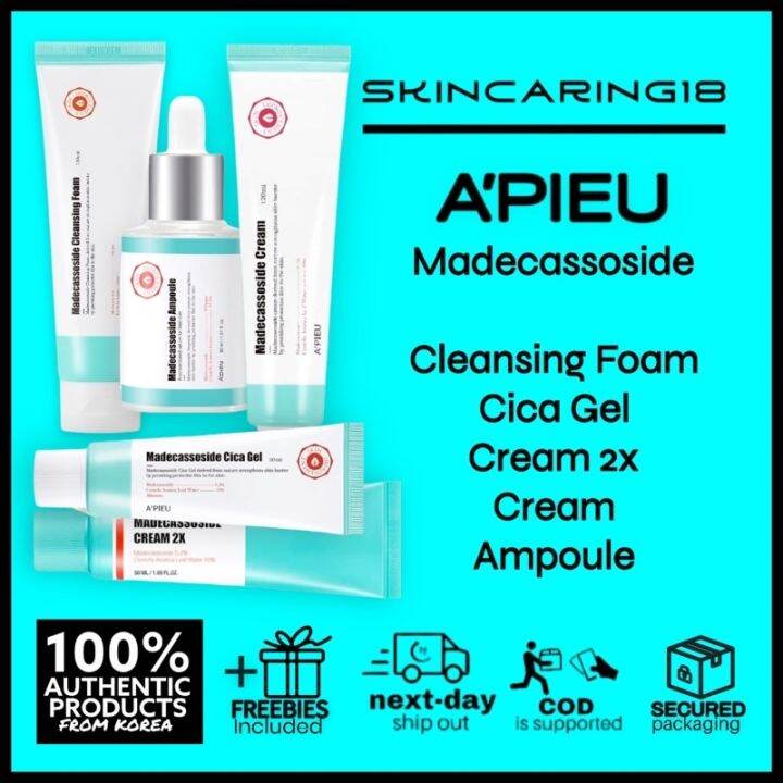jx936 A’PIEU Madecassoside Cream 2X Cica Gel Cleansing Foam by ...