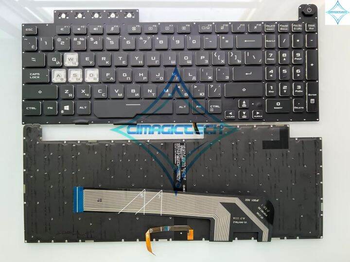 New US RU Russian RGB Backlit For ASUS TUF Gaming F15 FX506 FA506 FA506Q FX506H FX506LI FX506LH ...