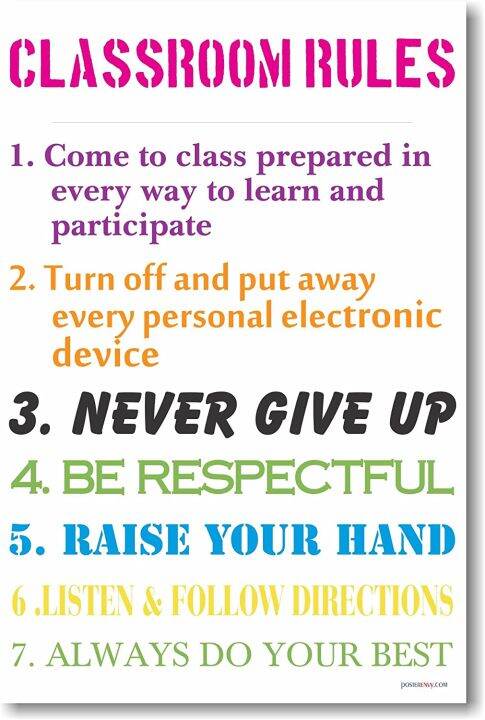 Classroom Rules # NEW Classroom Motivational Poster FBH | Lazada PH