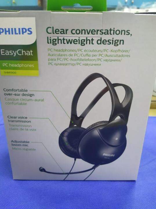 Philips SHM1900 lightweight over-ear PC headsets with Mic SHM 1900 ...