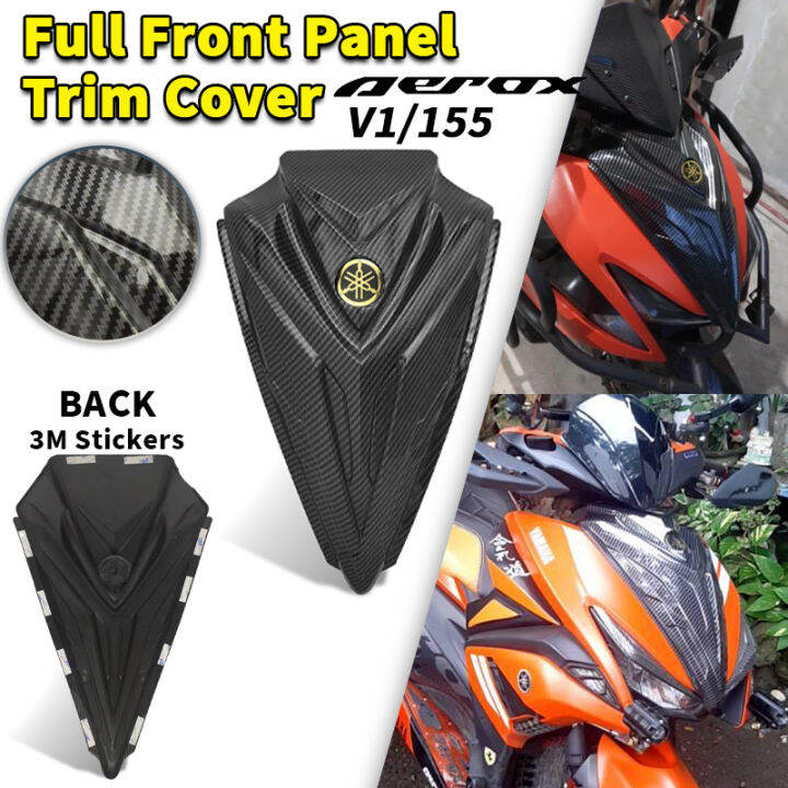 PMShop Aerox V1 Full Front Panel Trim Cover Carbon Fiber Garnish Cover ...