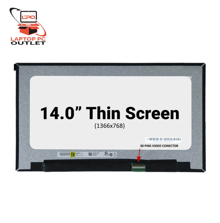 LPO Laptop LCD Screen 14 1366x768 HD 30pins Thin Screen Fold Compatible ...