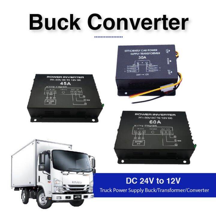 24V to 12V Car DC Power Electric Buck Transformer Converter Adapter 10A 15A 20A 30A 45A 60A ...
