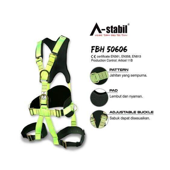 ASTABIL Full Body Harness 50606 Elites Safety Belt Work Positioning ...
