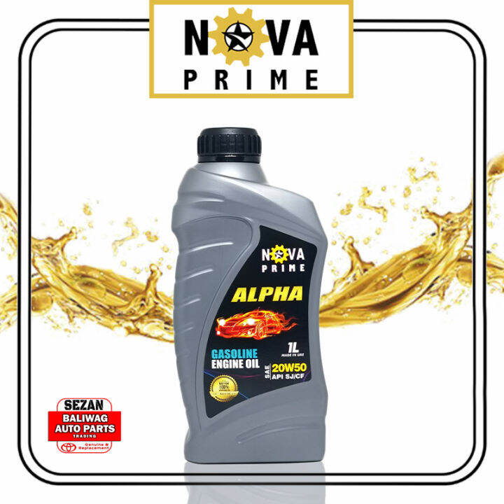 20W-50 ALPHA GASOLINE ENGINE OIL 1 LITER NOVA PRIME SAE20W501L | Lazada PH