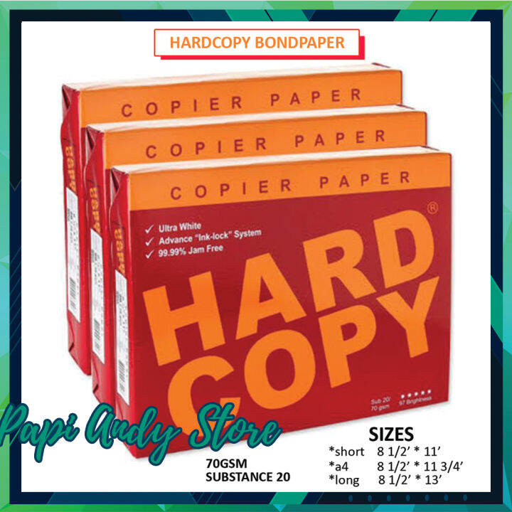 Hard Copy Bond Paper short A4.long hardcopy sub.20 70gsm | Lazada PH