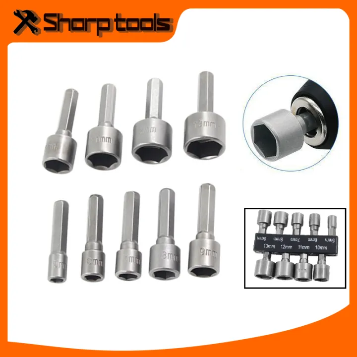 Socket 9-piece rotary tool set hexagon handle pneumatic 9pc socket ...