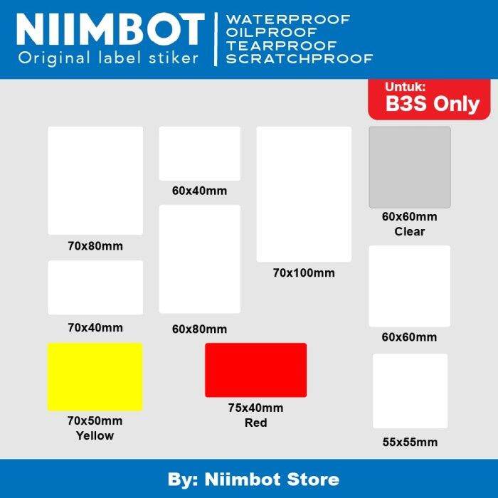 Thermal Label Stiker Niimbot B3S Only White Transparent Color Sticker | Lazada Indonesia