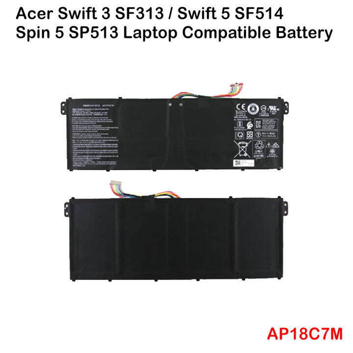 Acer Spin 5 SP513-54N SP513-55N / Acer Swift 3 SF313-52G SF313-53 AP18C7M Seres 4 Cells Notebook ...