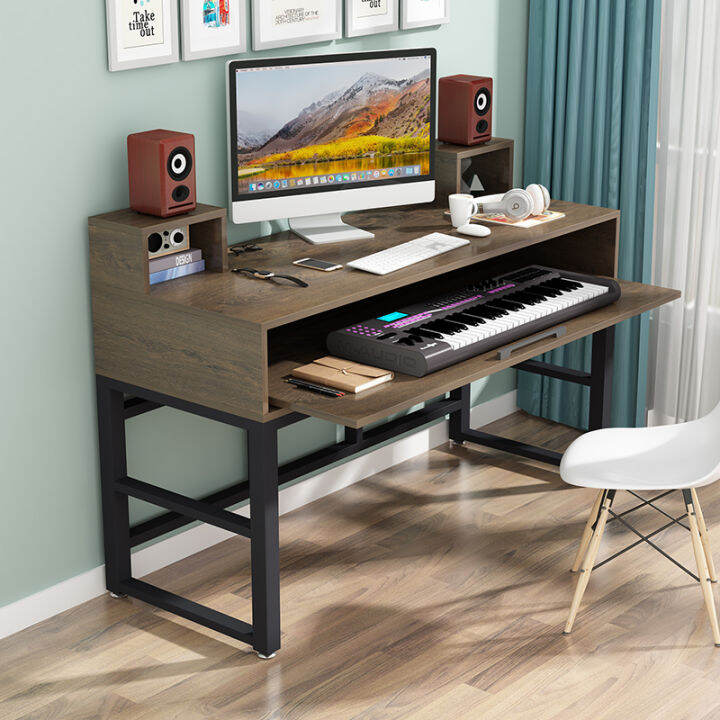 Modern simple arrangement workbench mixing electronic piano table music ...
