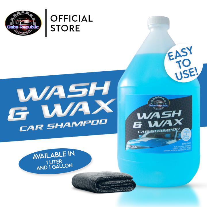 Gabs wash and wax car shampoo 1gallon car shampoo with foam booster ...